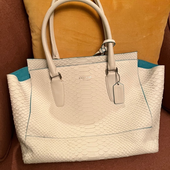 Coach | Bags | Coach White Python Purse | Poshmark